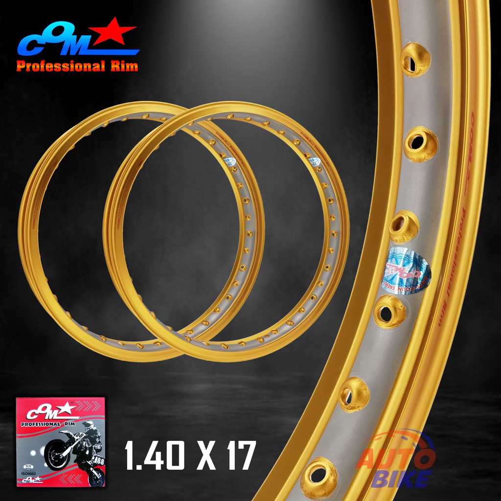 ล้อรางน้ำ COM 1.40 X 17 รางน้ำ ยิงทรายทูโทน ล้อคอมดาวCOM* ของแท้100% ขนาด 1.40 ล้อขอบ17 ล้อมอไซ ...