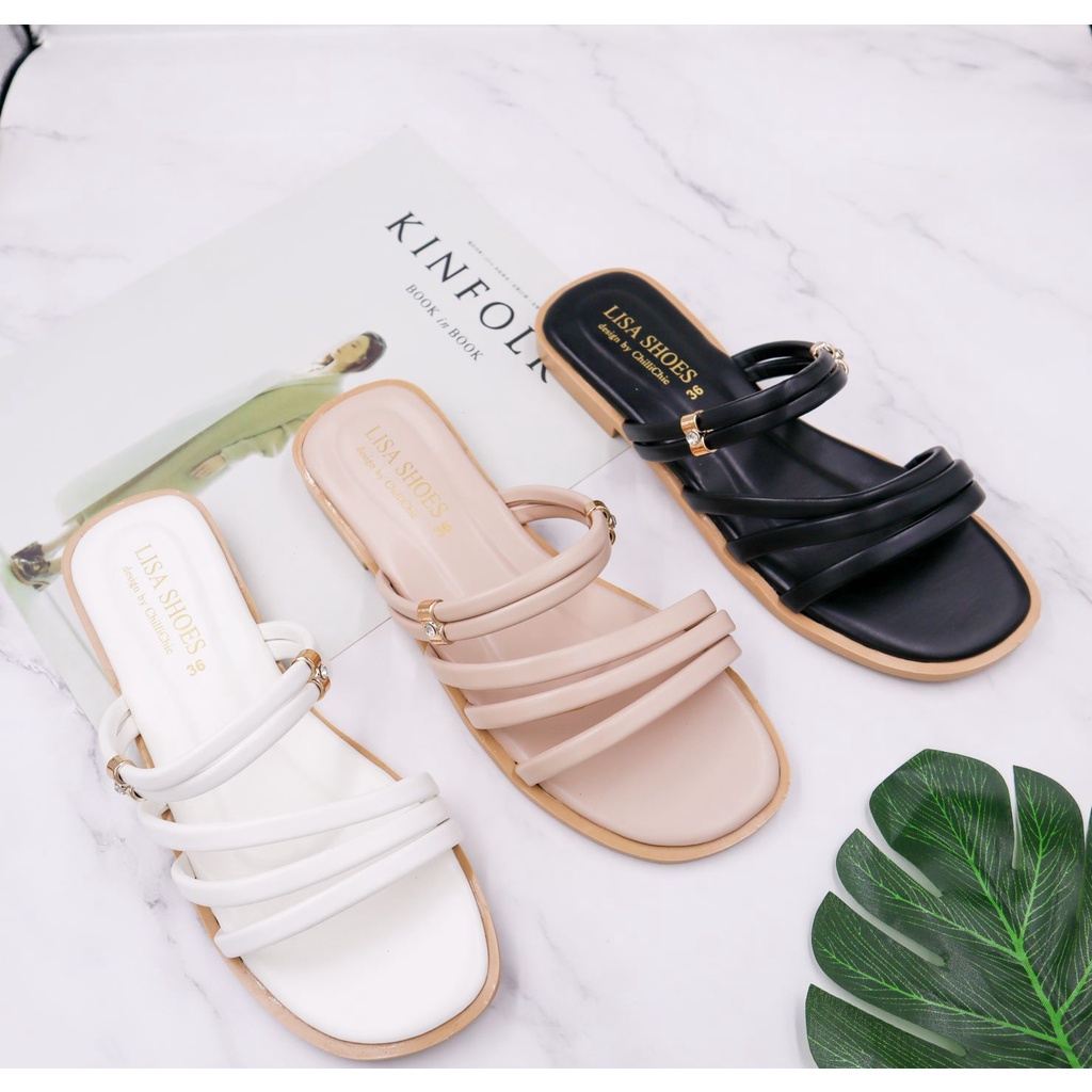 รองเท้าแตะ สายคาดใหม่ล่าสุด ไซต์36-41 แบรนด์Lisa shoes(L18) งานสั่งตัด ...