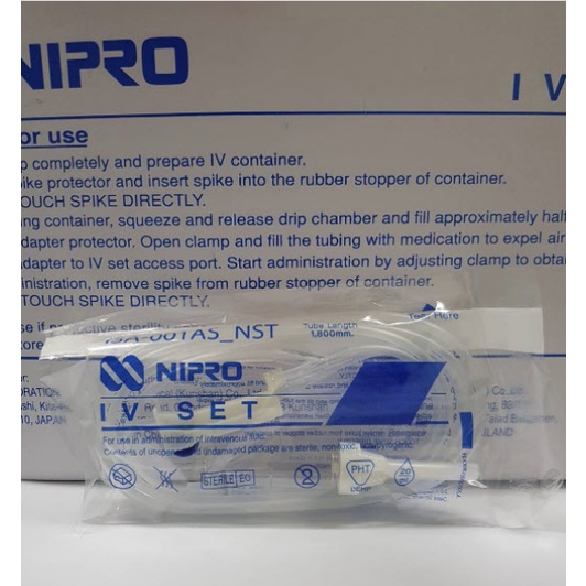 IV Set Nipro ชุดให้น้ำเกลือ แบบไม่ติดเข็ม Adult Set IV Nipro ชุดให้ ...