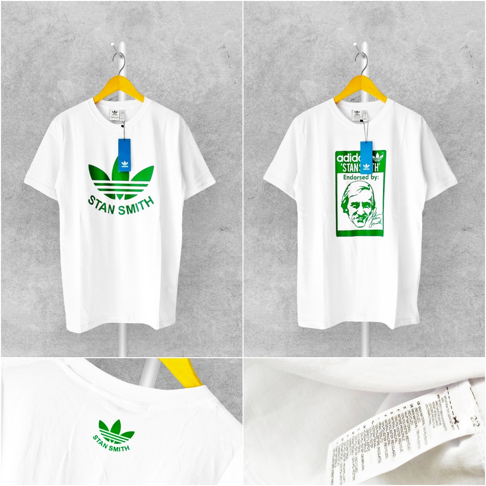 Kaos BAJU ADIDAS TREFOIL X STAN SMITH WHITE PUTIH เสื้อยืด นําเข้าฟรี ...