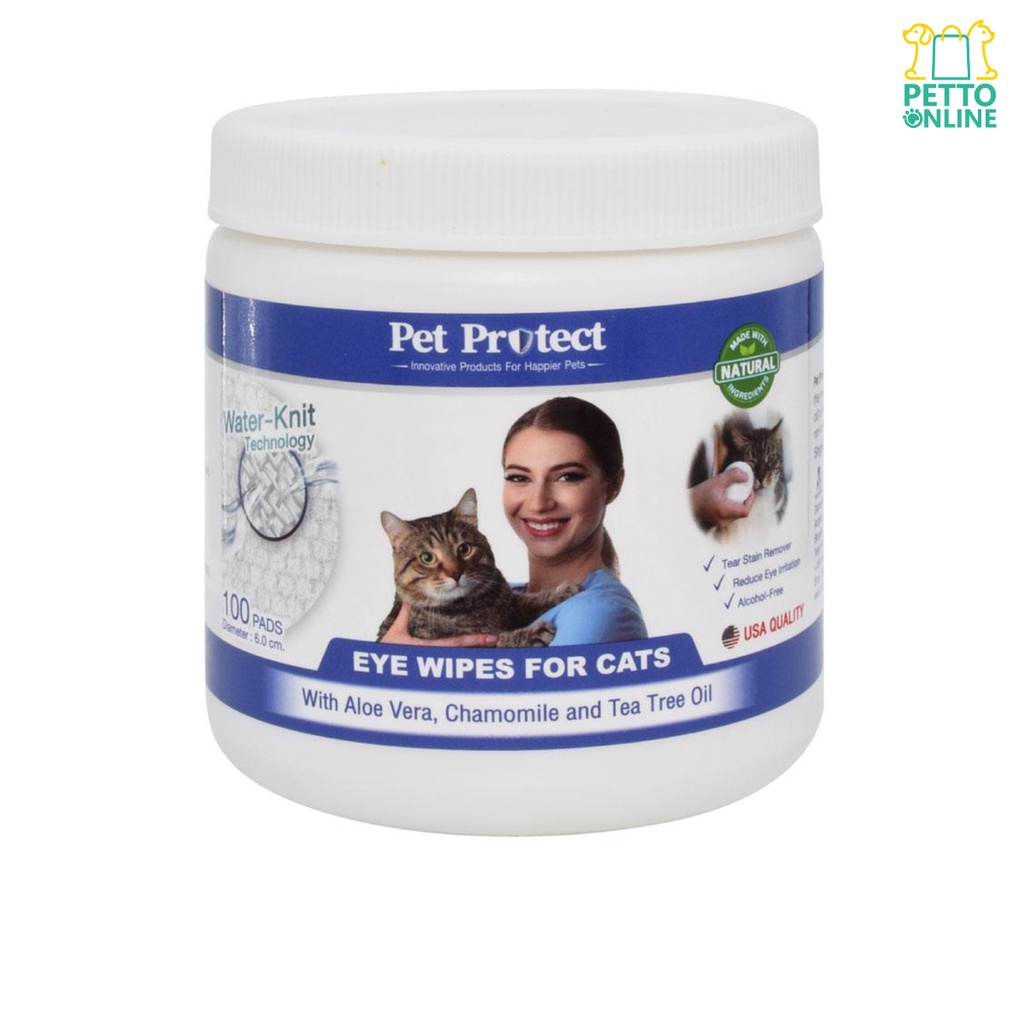 Pet Protect Cat Eye Wipes ผ้าเปียกเช็ดตาแมว (100 ชิ้น/แพ็ค) | Shopee Thailand
