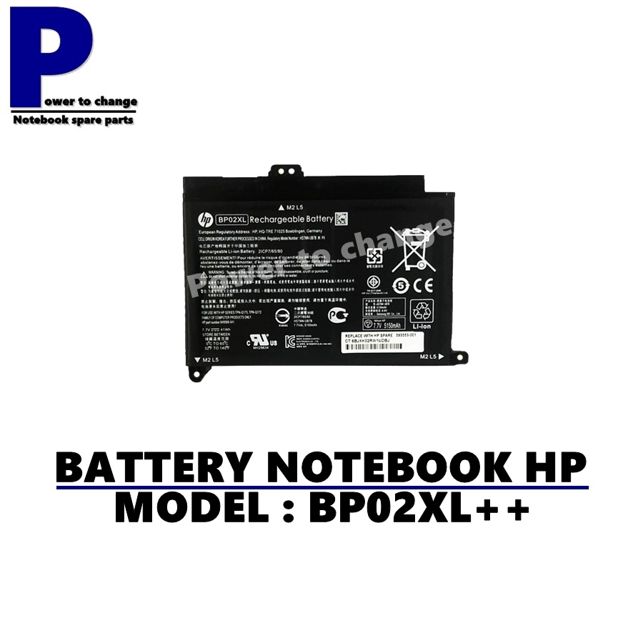 BATTERY NOTEBOOK HP BP02XL++ ของแท้ HP Pavilion 15-AU / แบตเตอรี่โน๊ต ...