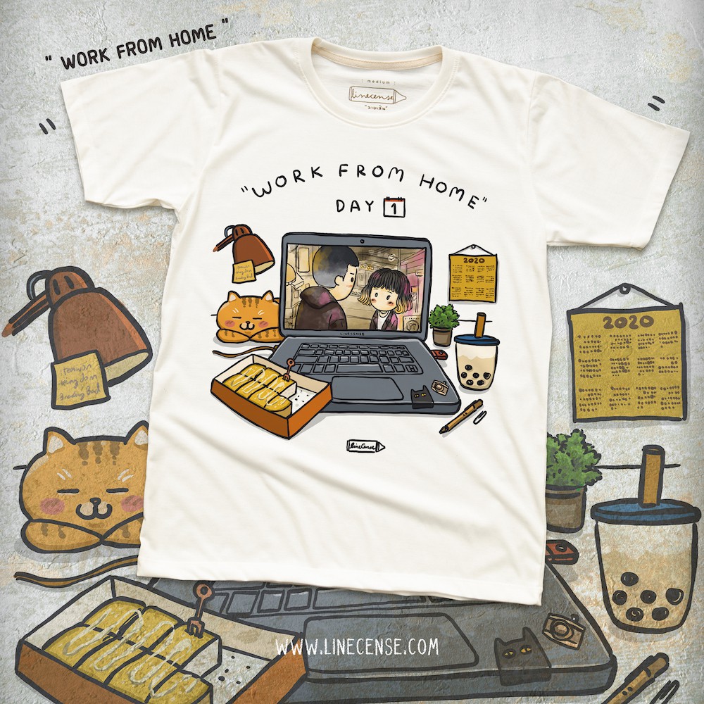 Work from home "Series edition" T-shirt เสื้อยืด ลายดูซีรีย์ | Shopee ...