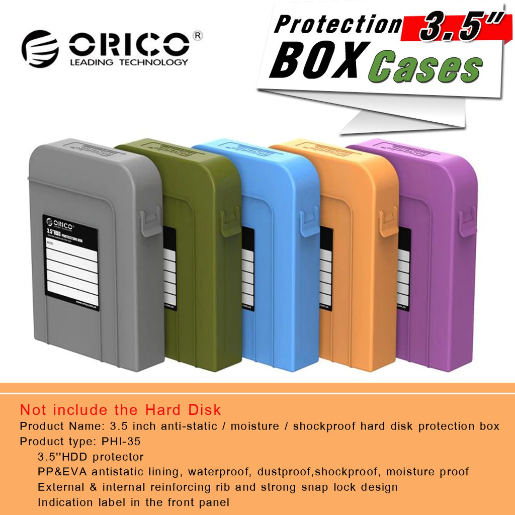 กล่องเก็บ Hard Disk ขนาด 3.5 inch ORICO 3.5 Inch HDD Protection box ...