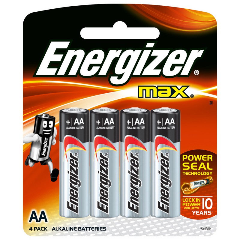 ถ่านอัลคาไลน์ E91-BP4 AA (แพ็ค4ก้อน) Energizer Max | Shopee Thailand