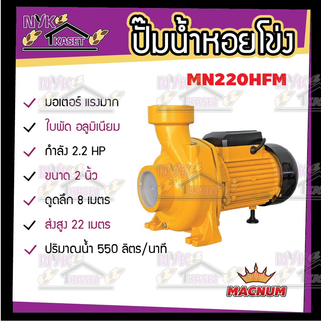 ปั๊มน้ำหอยโข่ง(MACNUM) 2"นิ้ว 3"นิ้ว - 2hp / 2.2hp / 3hp แรงม้า (รับ ...