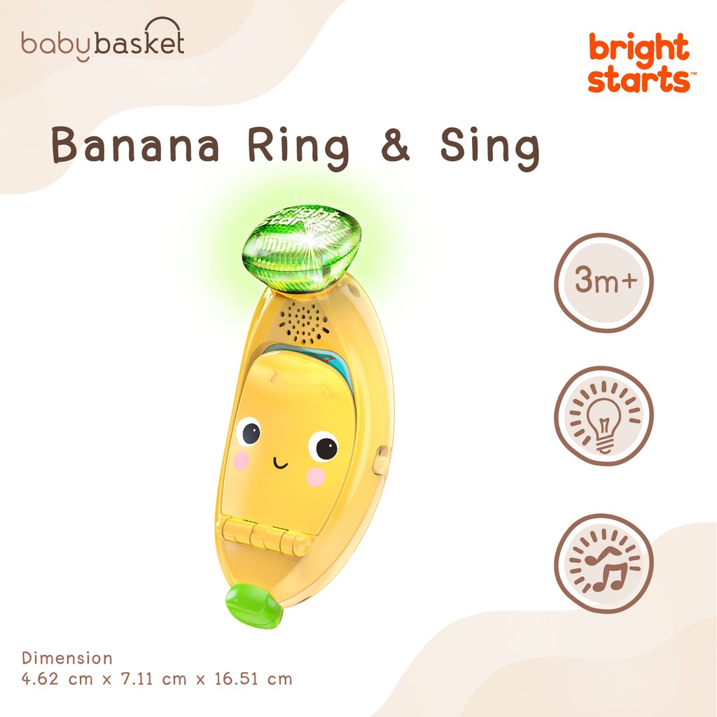 ของเล่น โทรศํพท์รูปกล้วย พร้อมเสียงดนตรี Bright Starts Banana Ring ...