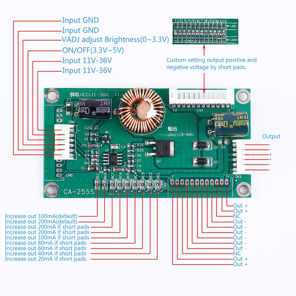 CA-255S Backlight LED TV ไดร์เวอร์โมดูล 10-48 นิ้ว LED | Shopee Thailand