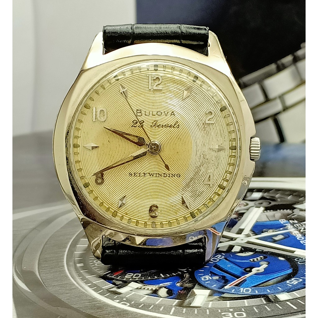 นาฬิกาวินเทจ Bulova 23 Jewels Selfwinding White Sountrack Dial Original ...