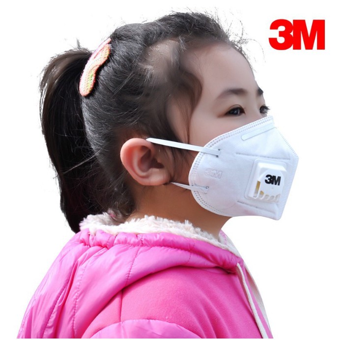พร้อมส่ง 3M 9003V หน้ากากเด็ก ของแท้ ป้องกันฝุ่น PM2.5 มีวาล์วหายใจ แบบรัดหู ขนาดเล็ก | Shopee ...