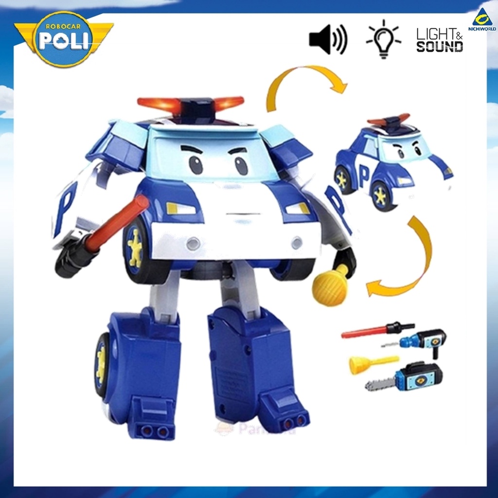 Robocar Poli(โรโบคาร์โพลิ)Sound & Light Transforming Poli ของเล่นโรโบคา ...