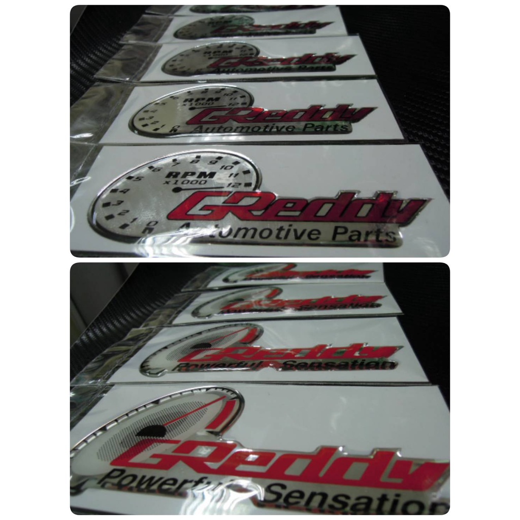 สติ๊กเกอร์เทเรซิ่นนูนอย่างดี คำว่า Greddy ติดรถ แต่งรถ ได้ทุกยี่ห้อ ทุก ...