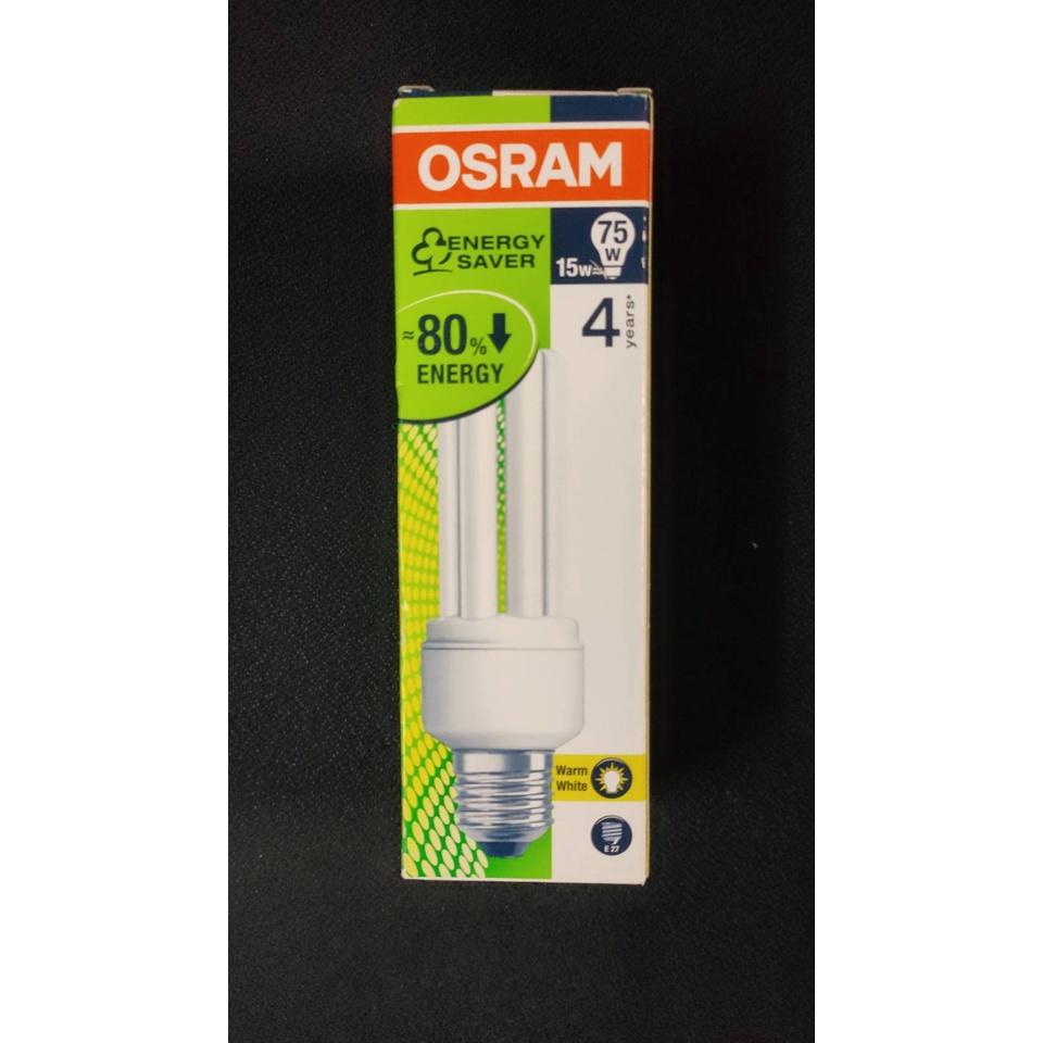 Osram หลอดตะเกียบขั้วเกลียว 3U Dulux Star Compact 15W/827 Warm White ...