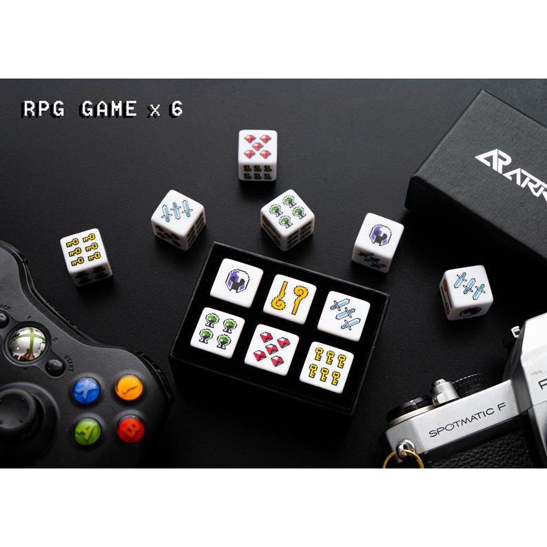 Retro Game Dice D6 Dice Set | RPG Game Dice | Christmas Gift | Dungeons ...