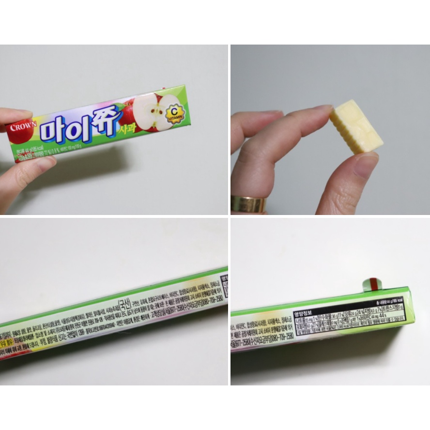 마이쮸 Crown My Chew ซูกัสเกาหลี รสพีช องุ่น แอปเปิ้ล สตอเบอรี่ 44g