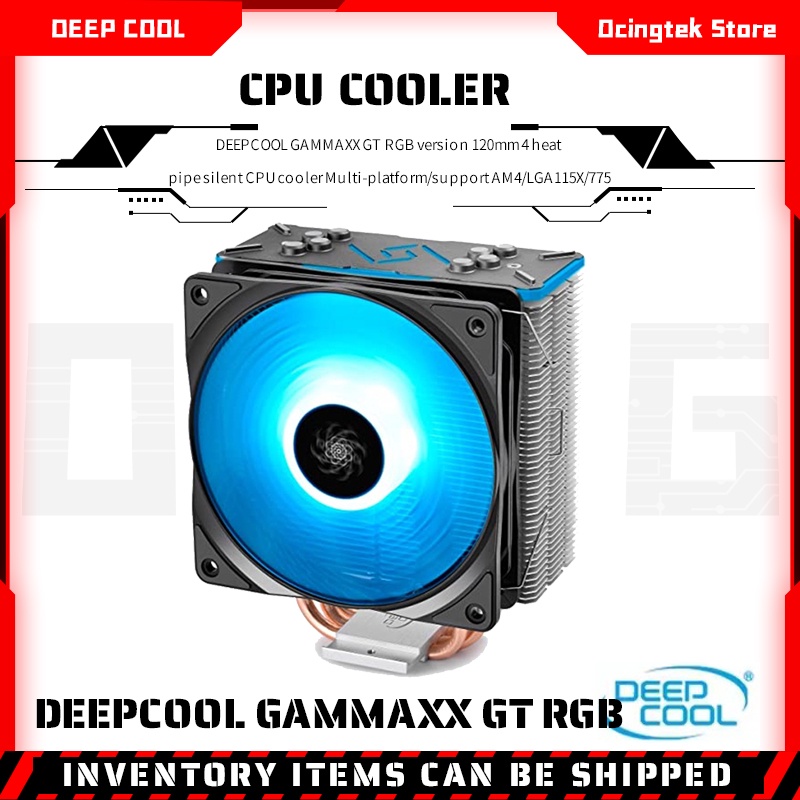 DEEPCOOL GAMMAXX GT V2 CPU Cooler 4 Heat Pipe 12V sync RGB PWM Quiet ...