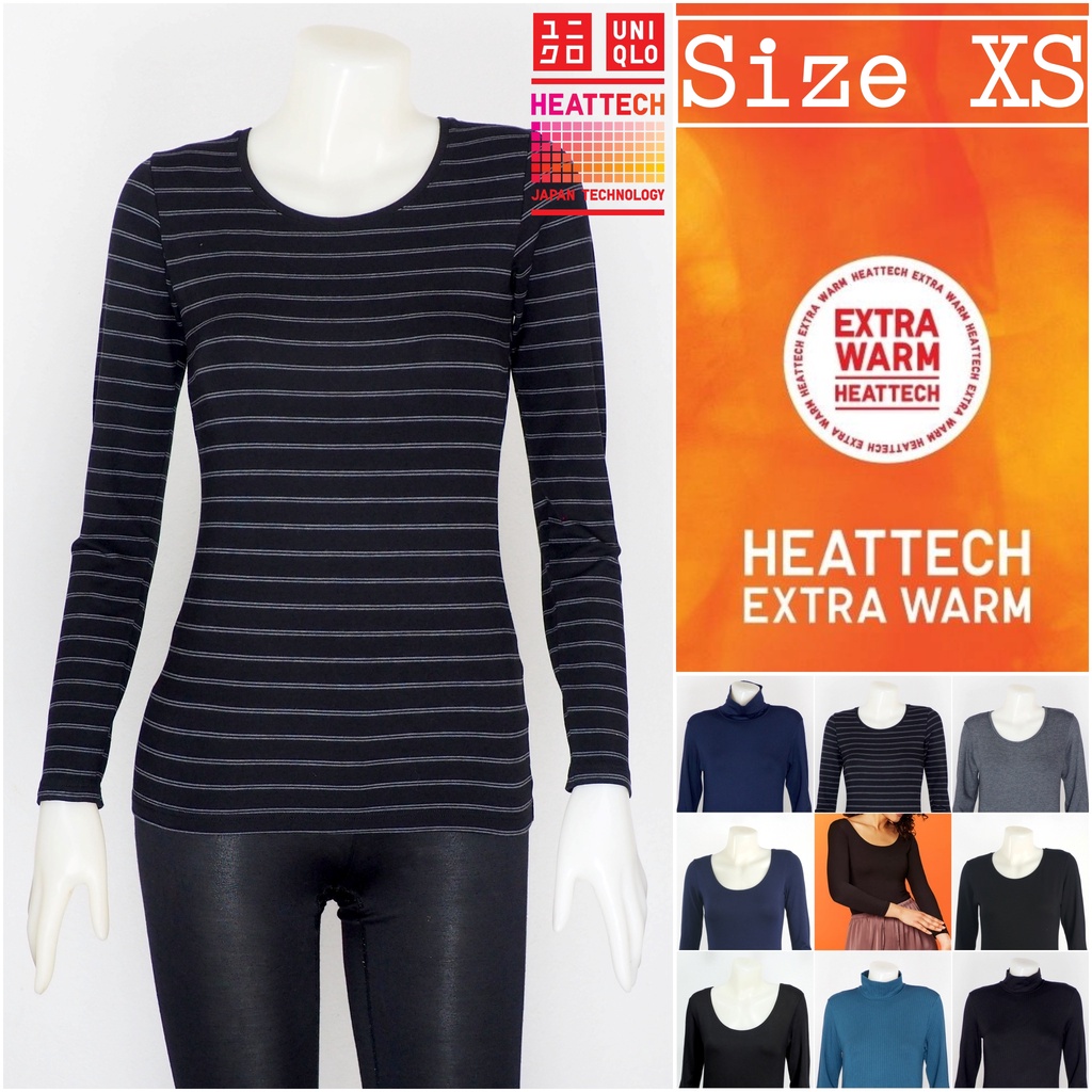 เสื้อลองจอนผู้หญิง Size XS Uniqlo Heattech Extra Warm ฮีทเทคมือสอง สภาพ ...