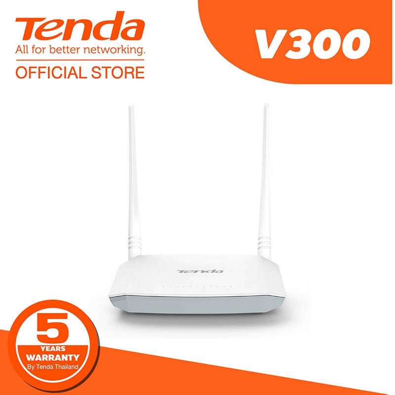 Tenda V300 Wireless 300 Mbps VDSL2+/ADSL2+ Modem Router 4-Port USB ...