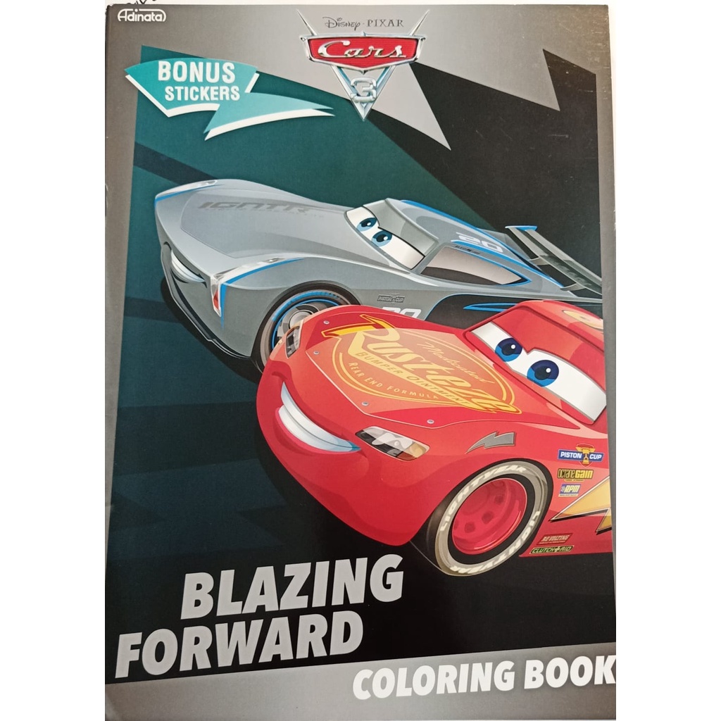 สมุดระบายสี/ สมุดระบายสี Disney Cars 3 "Blazing Forward"+สติ๊กเกอร์ ...