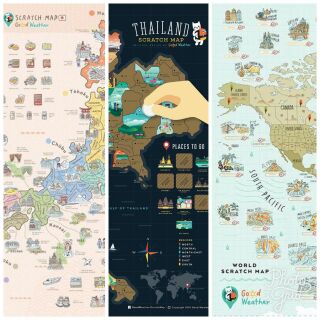 Thailand Scratch Map แถมฟรี!!ปากกาscratch | Shopee Thailand