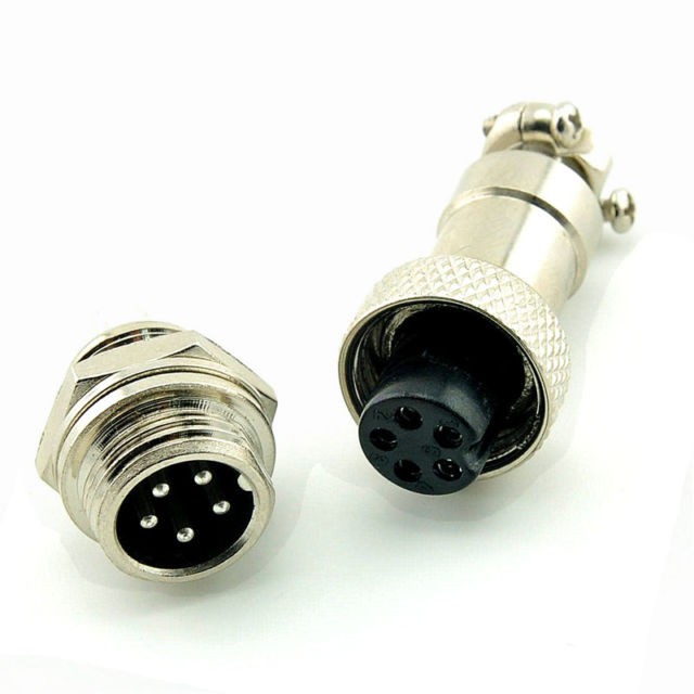 GX16-5 5 Pin 16mm Male & Female Butt joint Connector kit Aviation plug ...