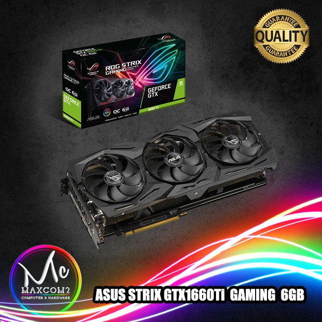 การ์ดจอ VGA ASUS STRIX GTX 1660TI GAMING 6GB GDDR5 สินค้ามือสอง ประกัน ...