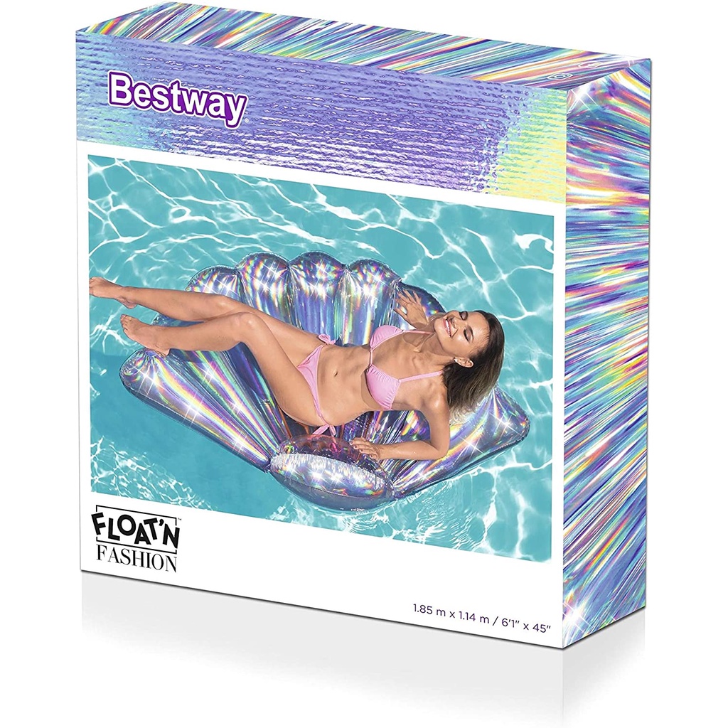 🌈 แพยางแฟนซี แพหอยมุก Iridescent Shell Lounge Bestway #WIMPOOLFLOATS (พร้อมส่งในไทย) | Shopee ...