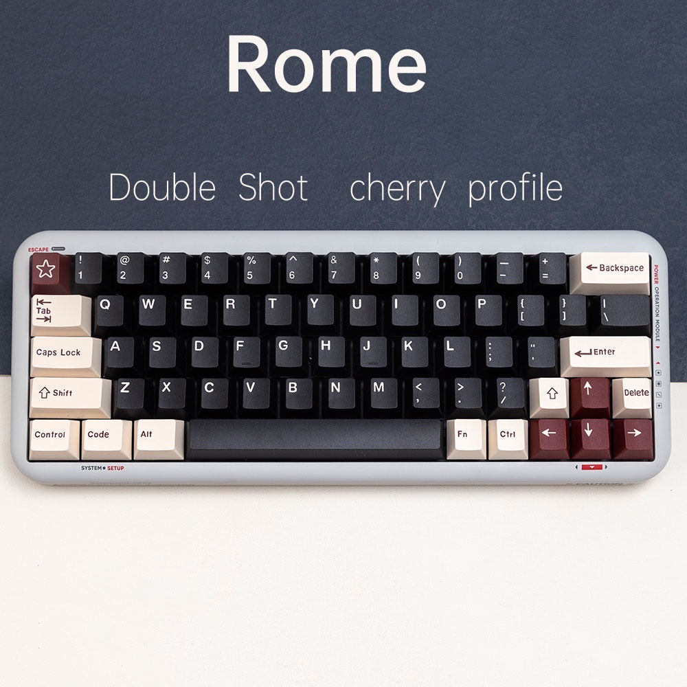 173keys Rome keycaps/Double shot/Cherry profile/PBT material mechanical ...