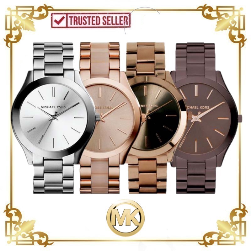 [100% ต้นฉบับ] Michael Kors บางรันอะเวย์ผู้หญิงนาฬิกาติดขัดผู้หญิง ...