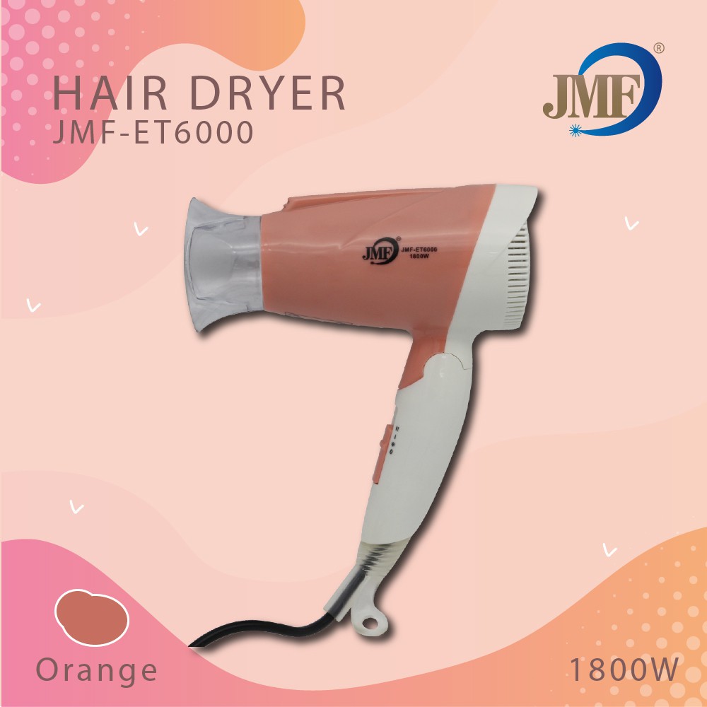 JMF Hair Dryer ไดร์เป่าผม 1800 วัตต์ รุ่น JMF-ET6000 | Shopee Thailand
