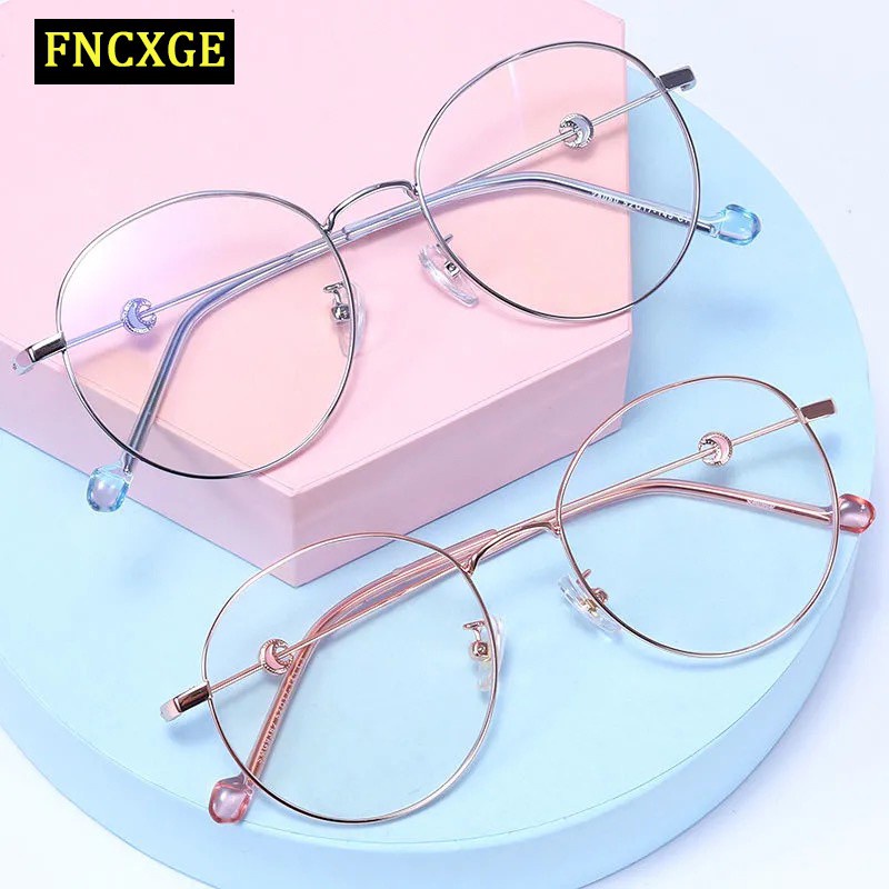 FNCXGE แว่นสายตาสั้น -0.1 ถึง -4.0กรองแสง ป้องกันแสงสีฟ้า สไตล์เกาหลี | Shopee Thailand