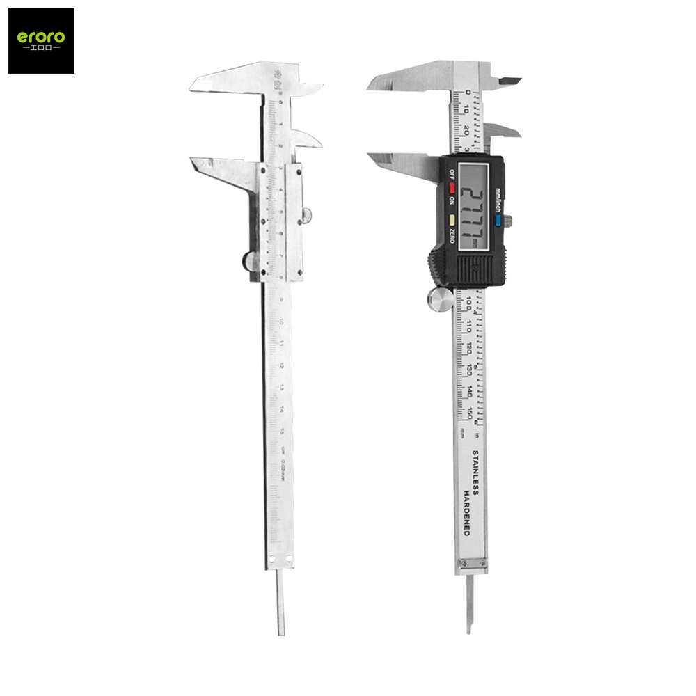 ERORO เวอร์เนียร์ ดิจิตอล ตัวเครื่องโลหะ เวอร์เนียแบบขีดสเกล Vernier ...