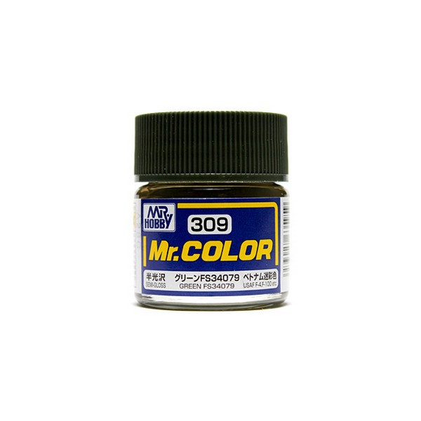 Mr.Hobby Mr.Color C309 Green FS34079 Semi-Gloss (10ml) 4973028635959 ...