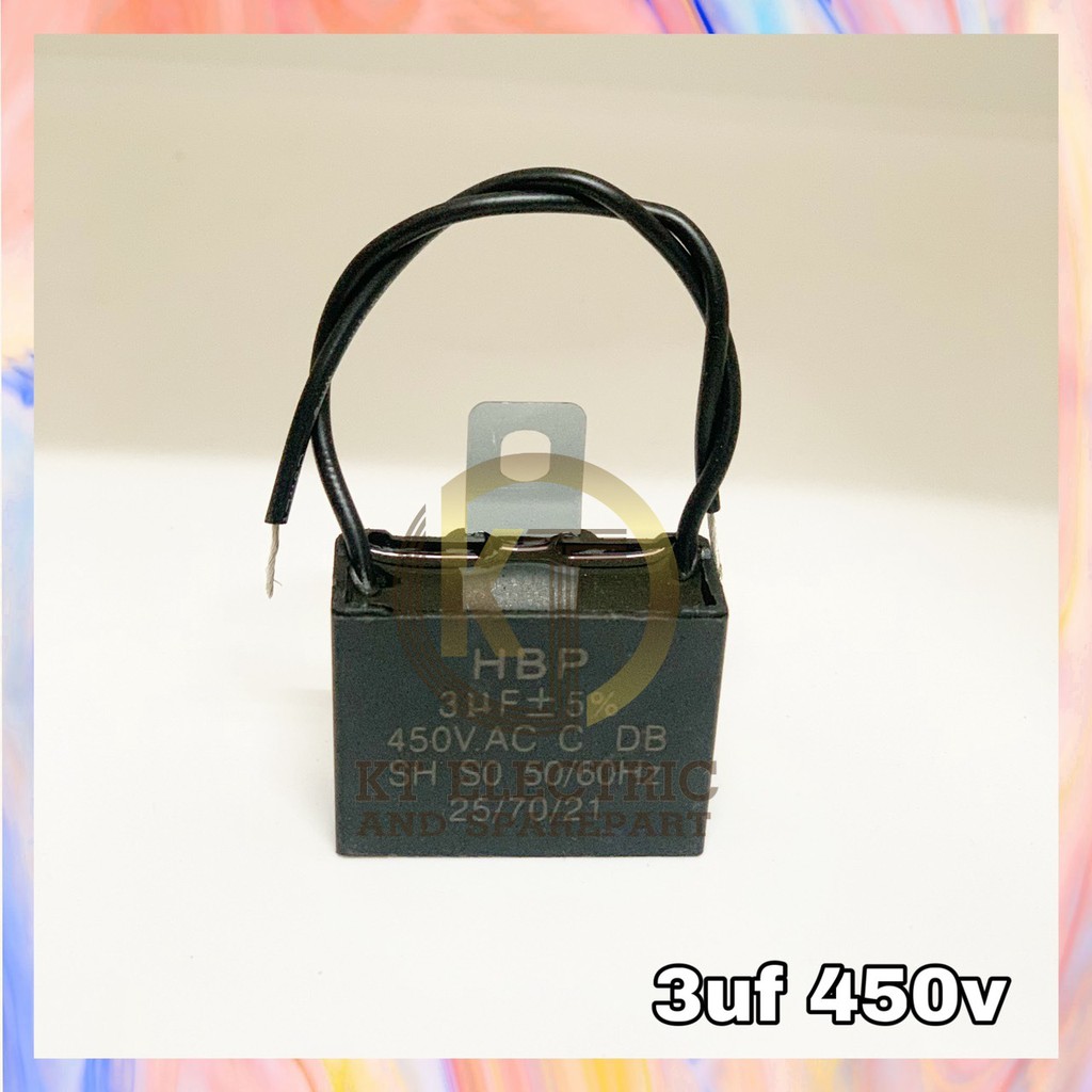 คาปาซิสเตอร์พัดลม แคปพัดลม 3 uf 450v | Shopee Thailand