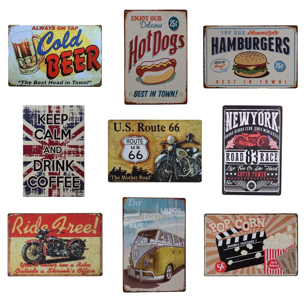 Vintage Tin Signs แผ่นป้ายวินเทจ | Shopee Thailand
