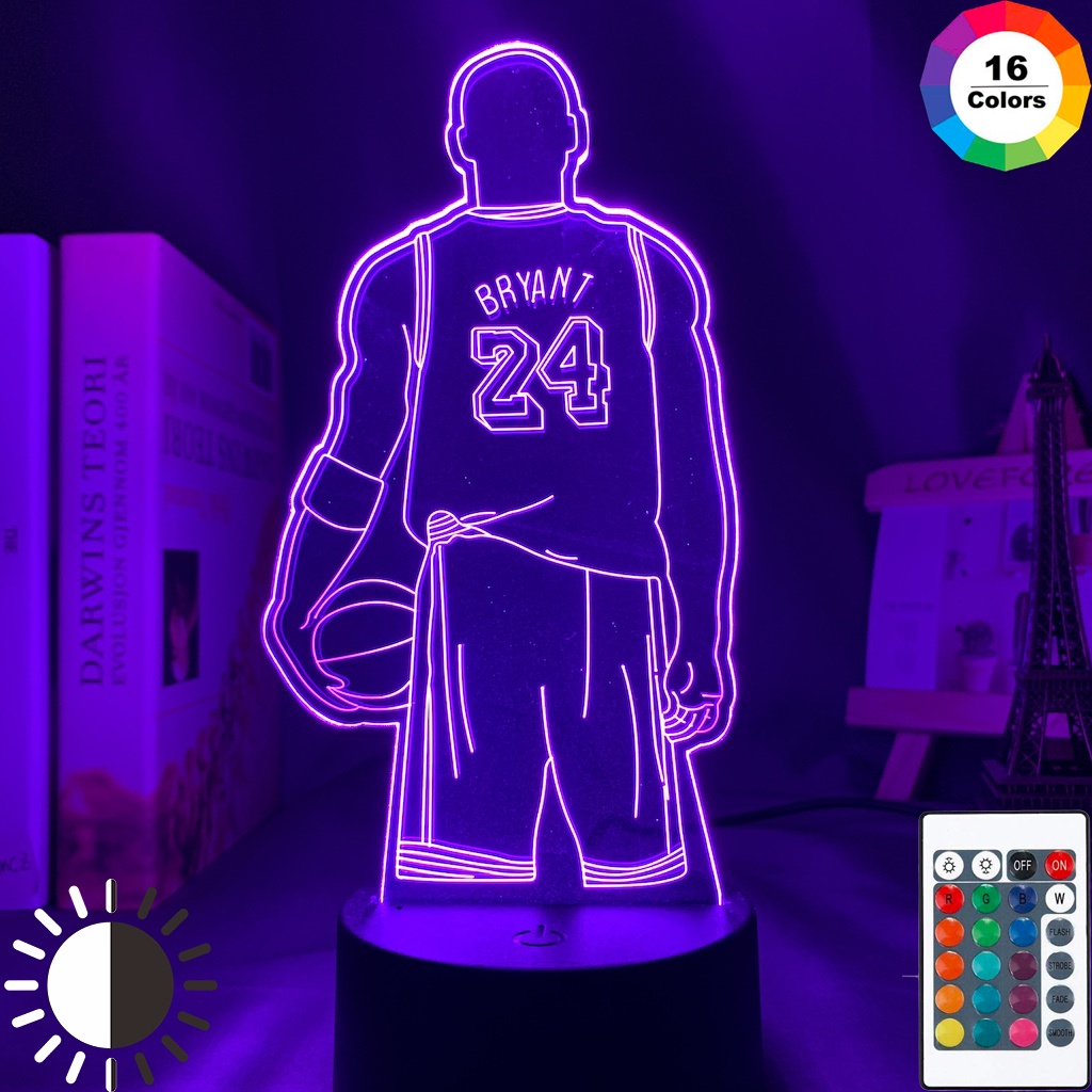 Sport Basketball 3d Lamp Kobe Bryant Back View Office Room Decoration ...