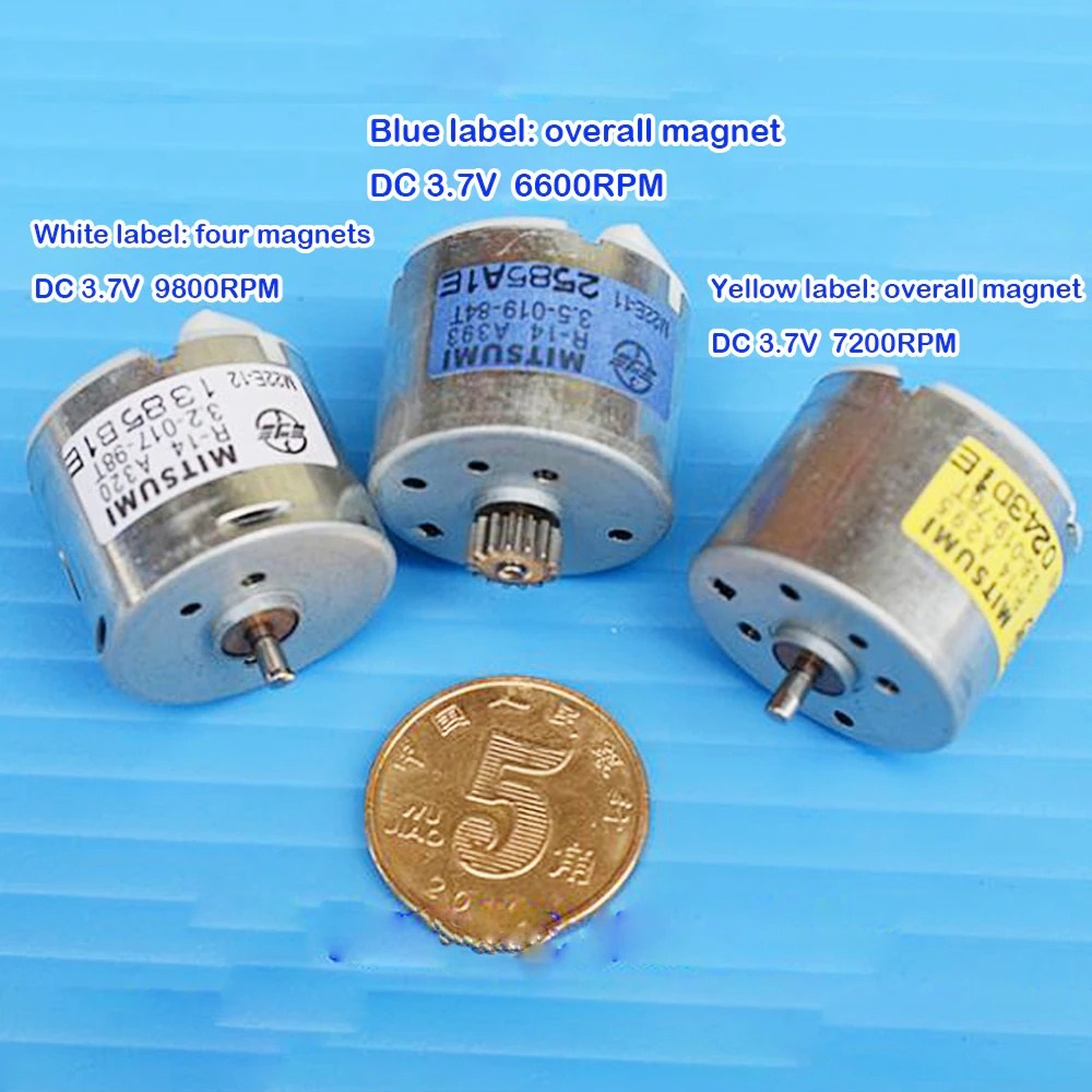 Japan MITSUMI Micro 310 Electric Motor 6-Pole Rotor DC 3.7V 9800RPM ...