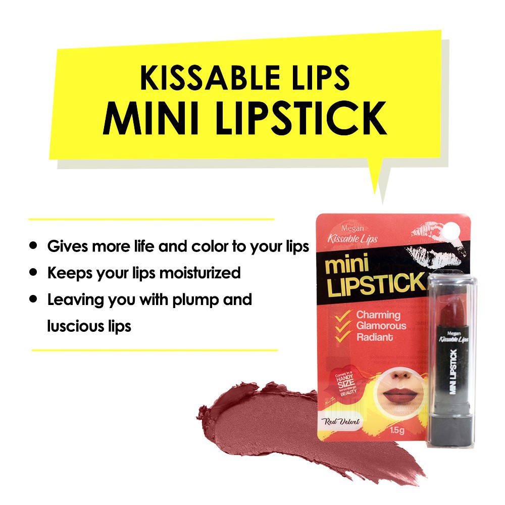 Megan Kissable Lips Mini Lipstick (1.5g) | Shopee Thailand