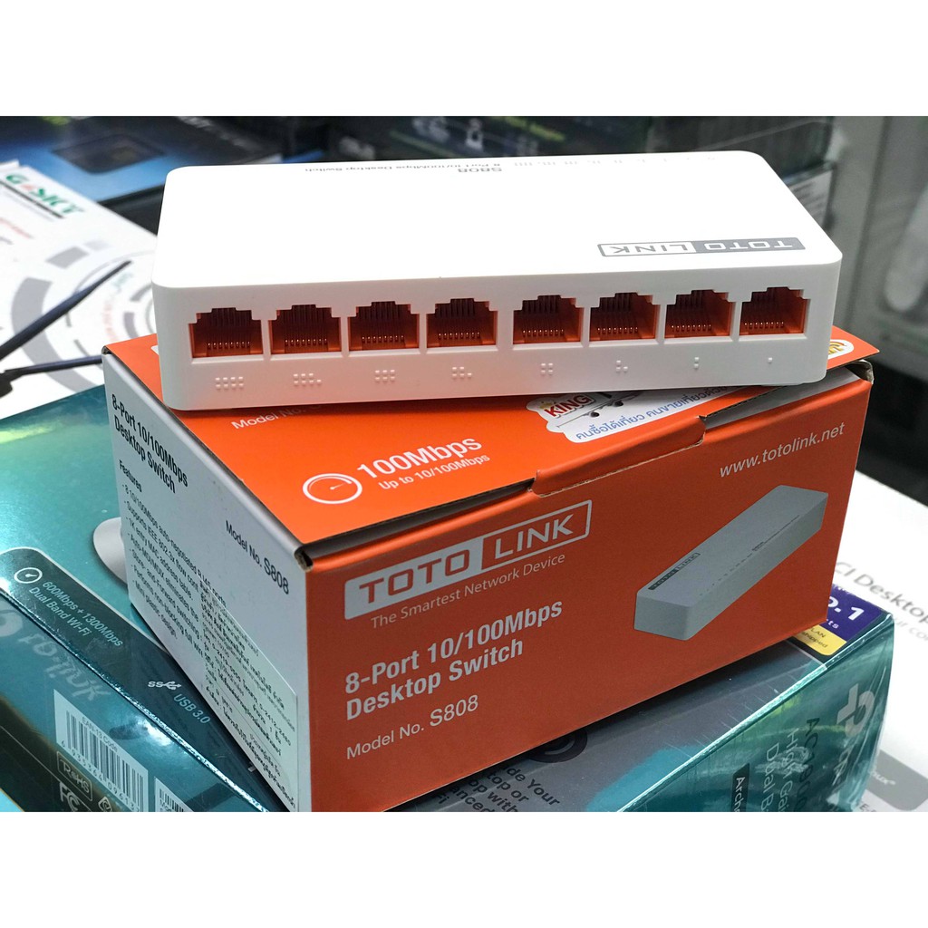 TOTOLINK S808 8-port 10/100Mbps desktop switch | Shopee Thailand