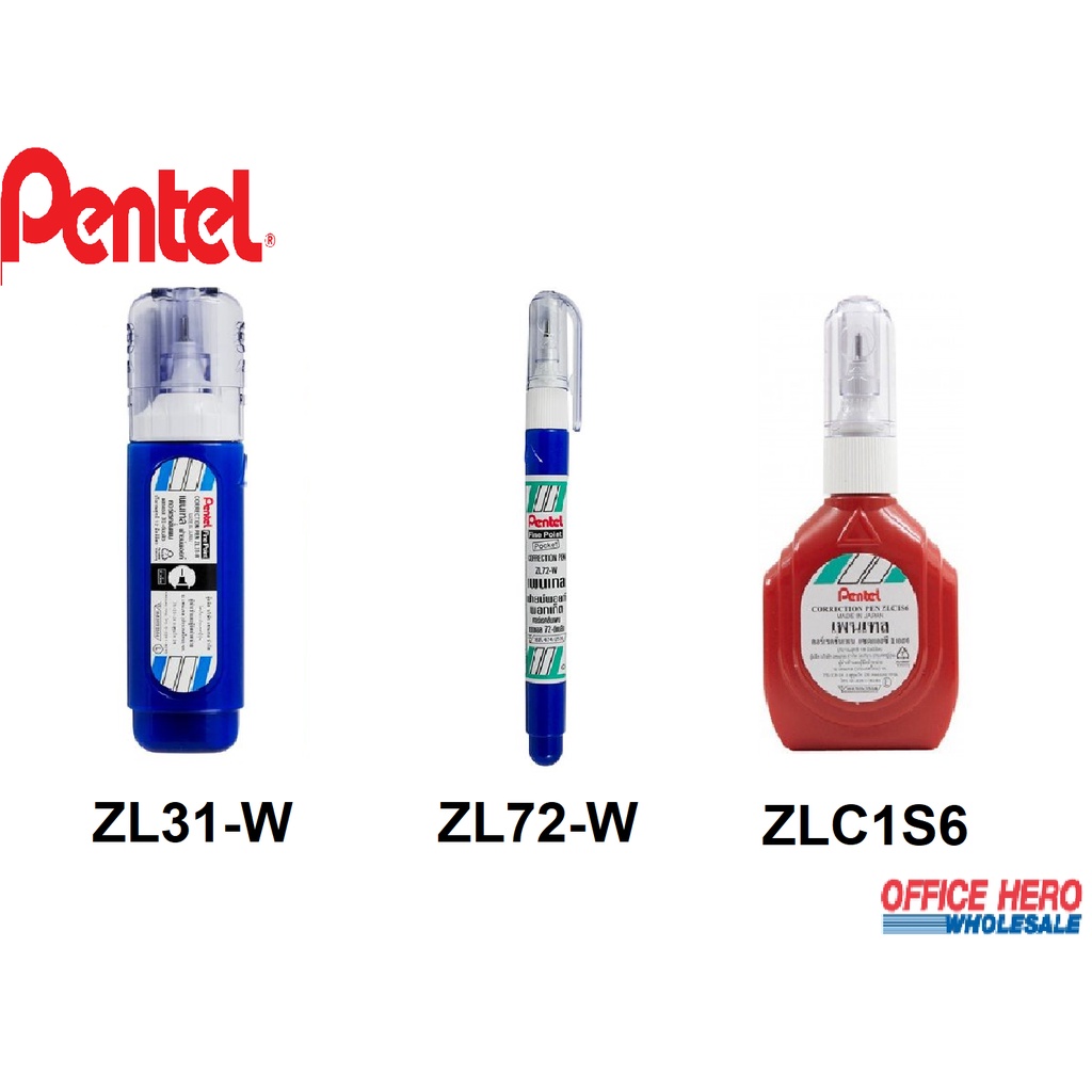 ปากกาลบคำผิด Pentel รุ่น ZL31-W/ZL72-W/ZLC1S6 (ราคาต่อด้าม) | Shopee Thailand