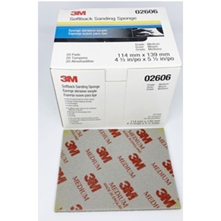 ( 1กล่อง/20 ชิ้น) 3M Soft Sanding Sponge ฟองน้ำกระดาษทราย 02600 02601 ...