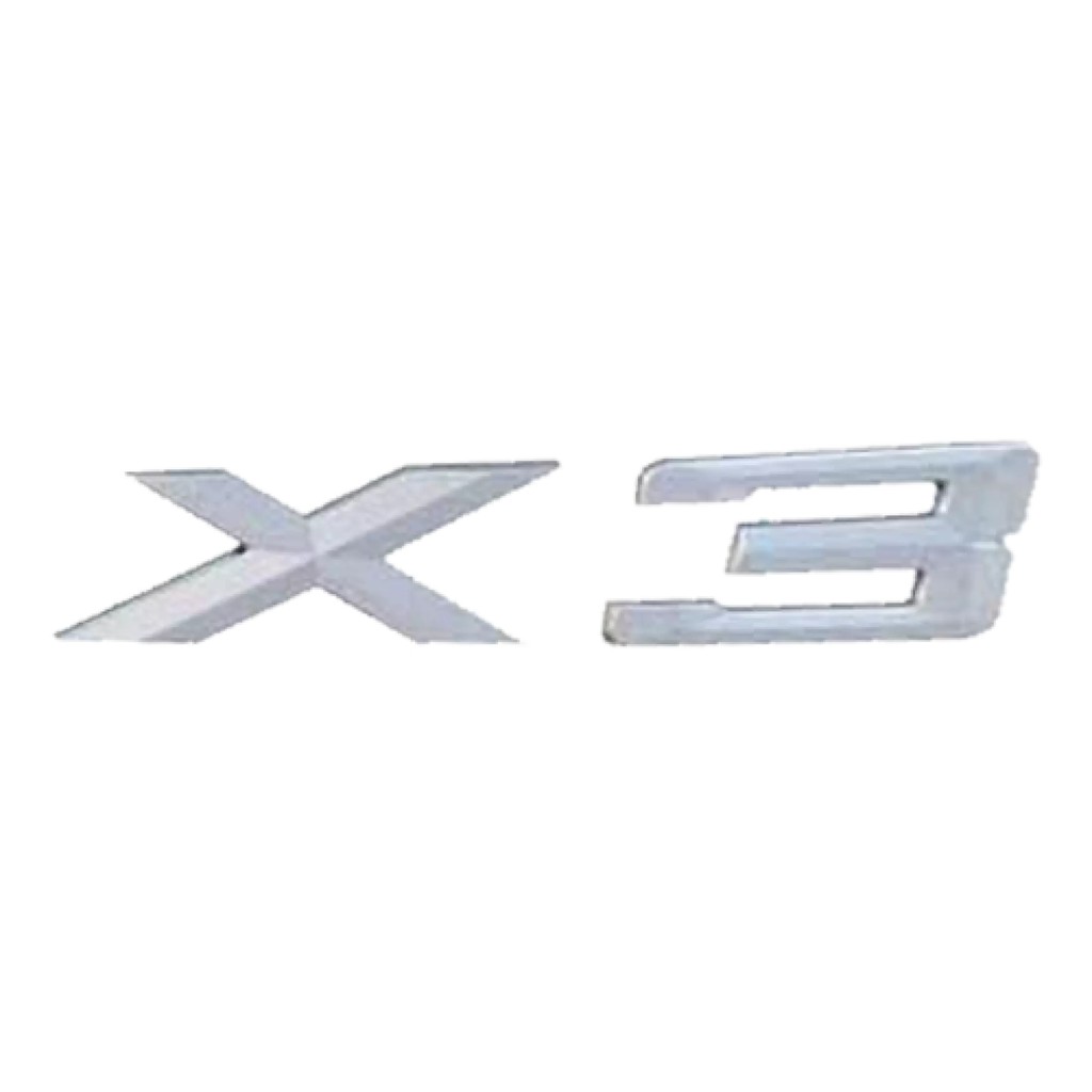 X3 Emblem For BMW X3 Silver, ABS, Stickerตัวอักษรโลโก้สำหรับรถ BMW รุ่น ...