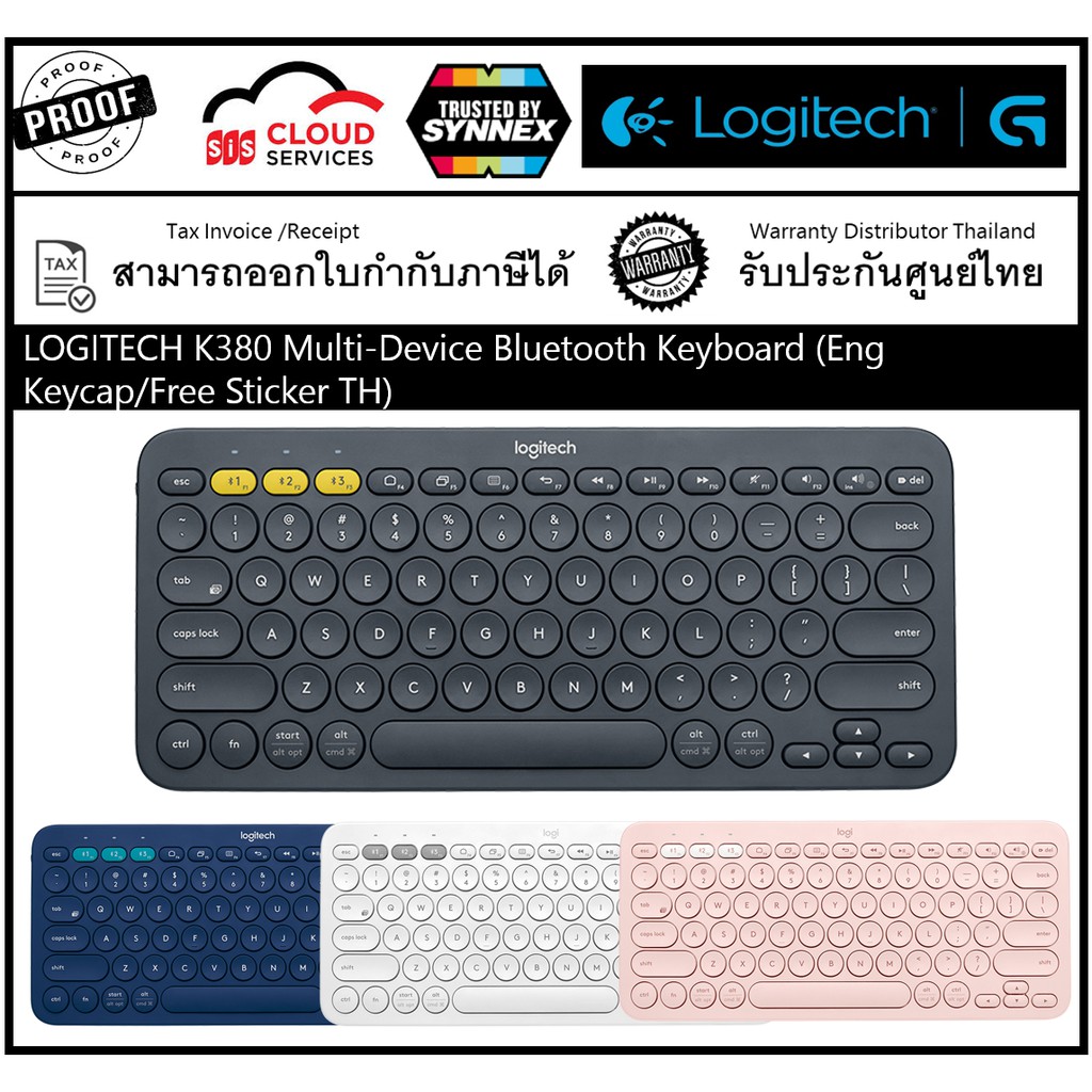 Logitech K380 Multi-Device Bluetooth Keyboard (Eng Keycap/Free Sticker ...