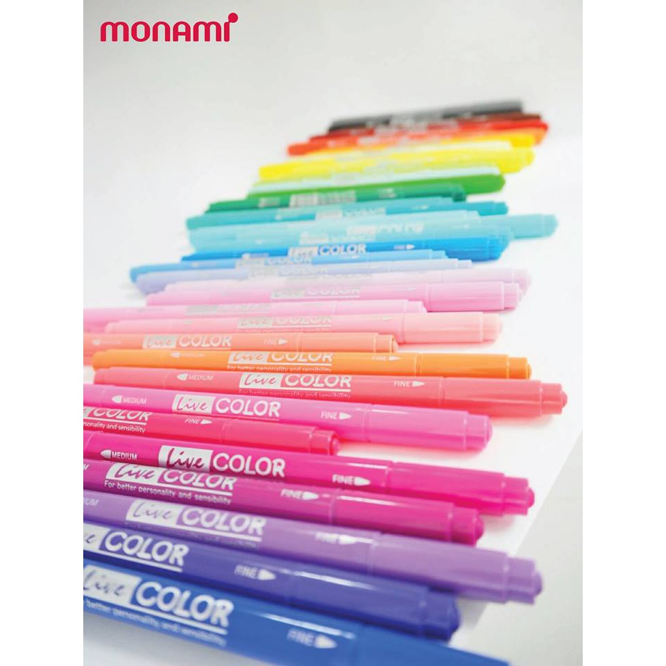 ปากกาเมจิ Monami Live Color ชุด 2 (21-39) | Shopee Thailand
