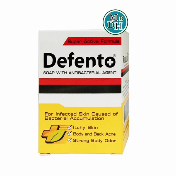 Defento Soap ดีเฟนโต้ สบู่ ขจัด กลิ่นตัว เชื้อโรค สิวที่หลัง ผดผื่น ...