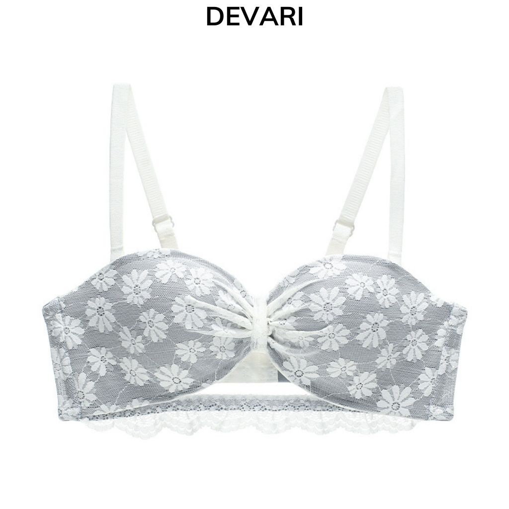 เสื้อชั้นในสตรีไร้โครงยกหน้าอกชุดชั้นในลูกไม้ดอกไม้เซ็กซี่และเซ็กซี่ ...