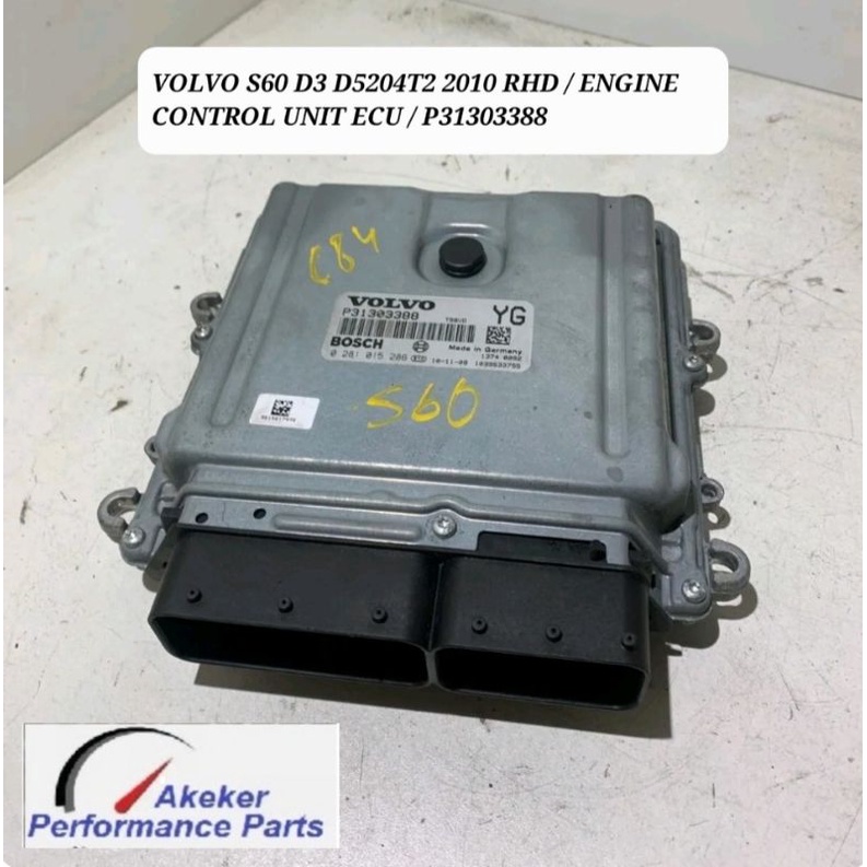 Product image VOLVO S60 D3 D5204T2 2010 RHD / ENGINE CONTROL UNIT ECU / P31303388