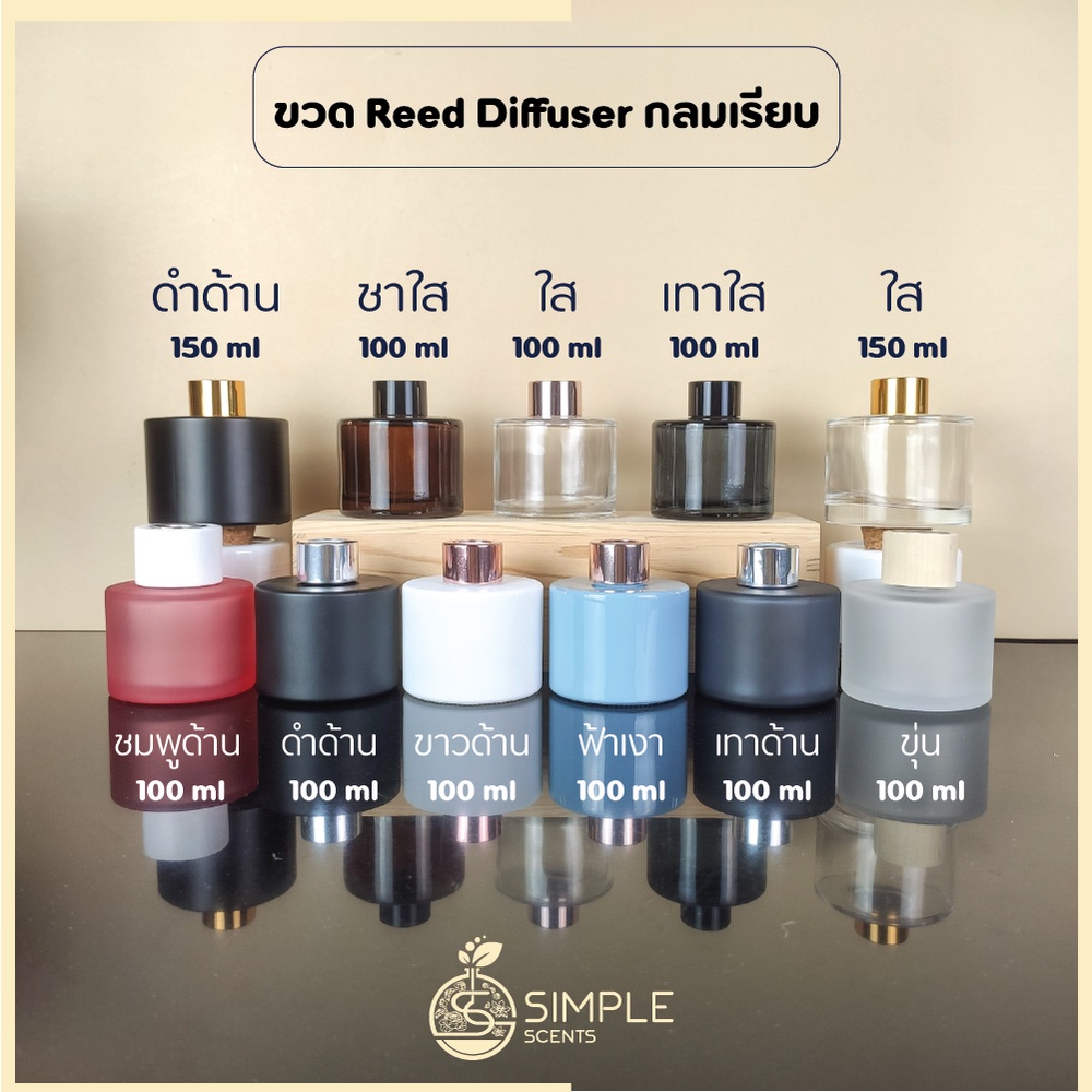 ขวด Reed Diffuser กลมเรียบ 100 & 150 ml | Shopee Thailand
