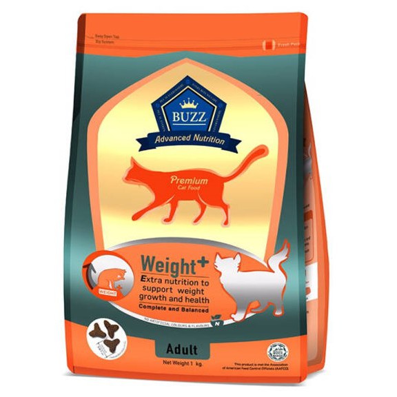 BUZZ Premium Cat Food อาหารแมวเกรดพรีเมี่ยม ปริมาณ 1 Kg | Shopee Thailand