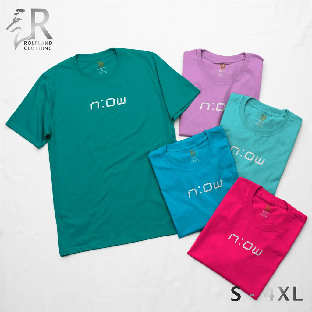 UNGU Cool เสื้อยืดผู้ชายอินเทรนด์ Distro TIME NOW Motif Cotton Combed ...